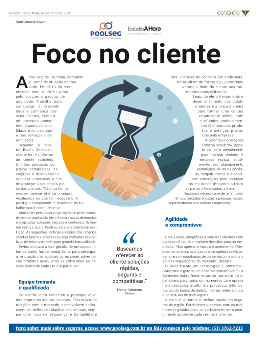 Foco no Cliente - Blog da Poolseg